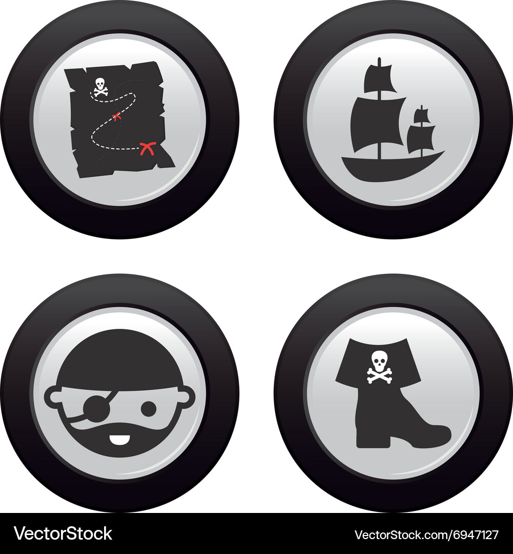 Pirate objects Royalty Free Vector Image - VectorStock