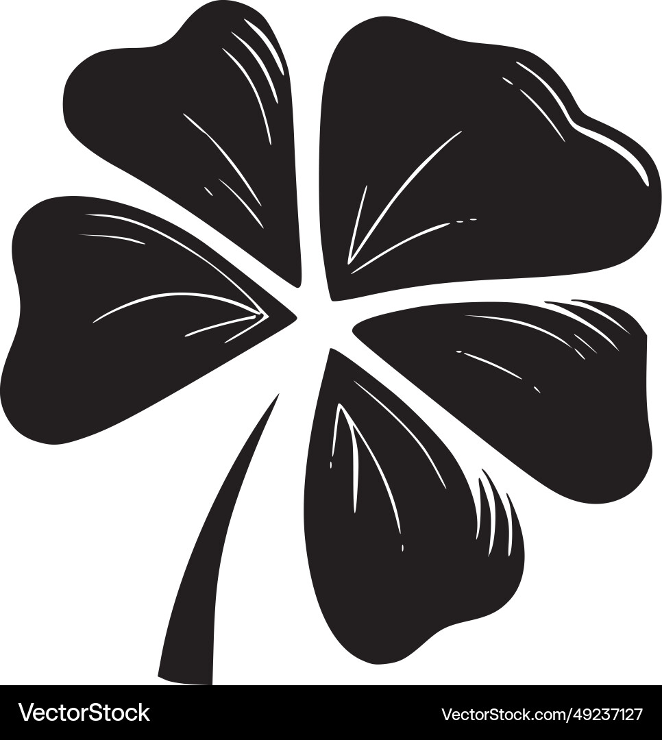 Shamrock - minimalist and simple silhouette Vector Image