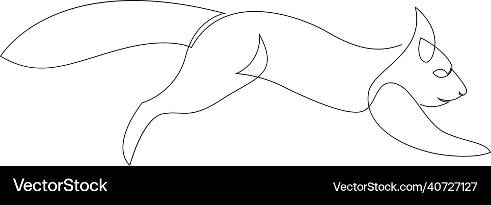 Single continuous line drawing of luxury squirrel Vector Image