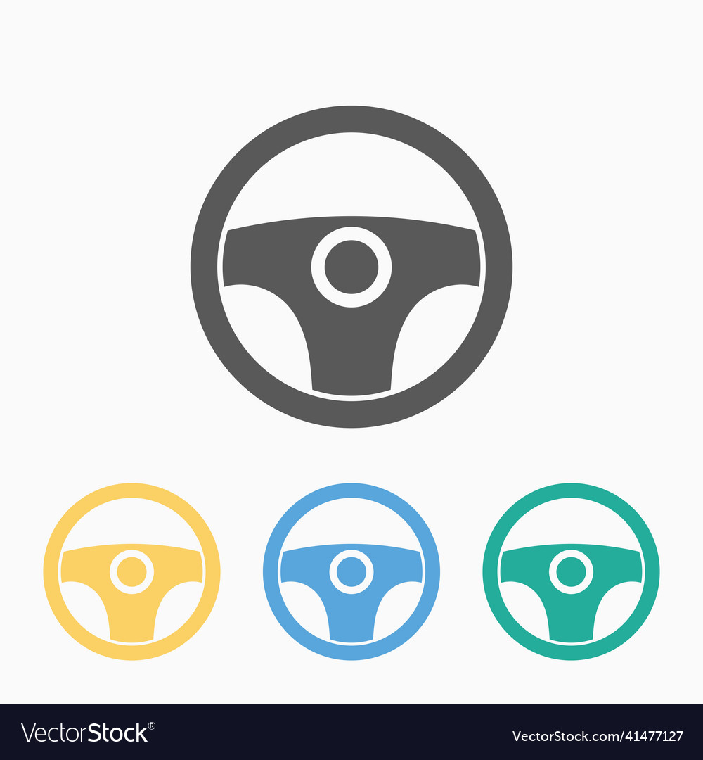 Steering wheel icon Royalty Free Vector Image - VectorStock