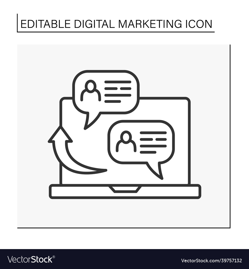 Chat line icon Royalty Free Vector Image - VectorStock