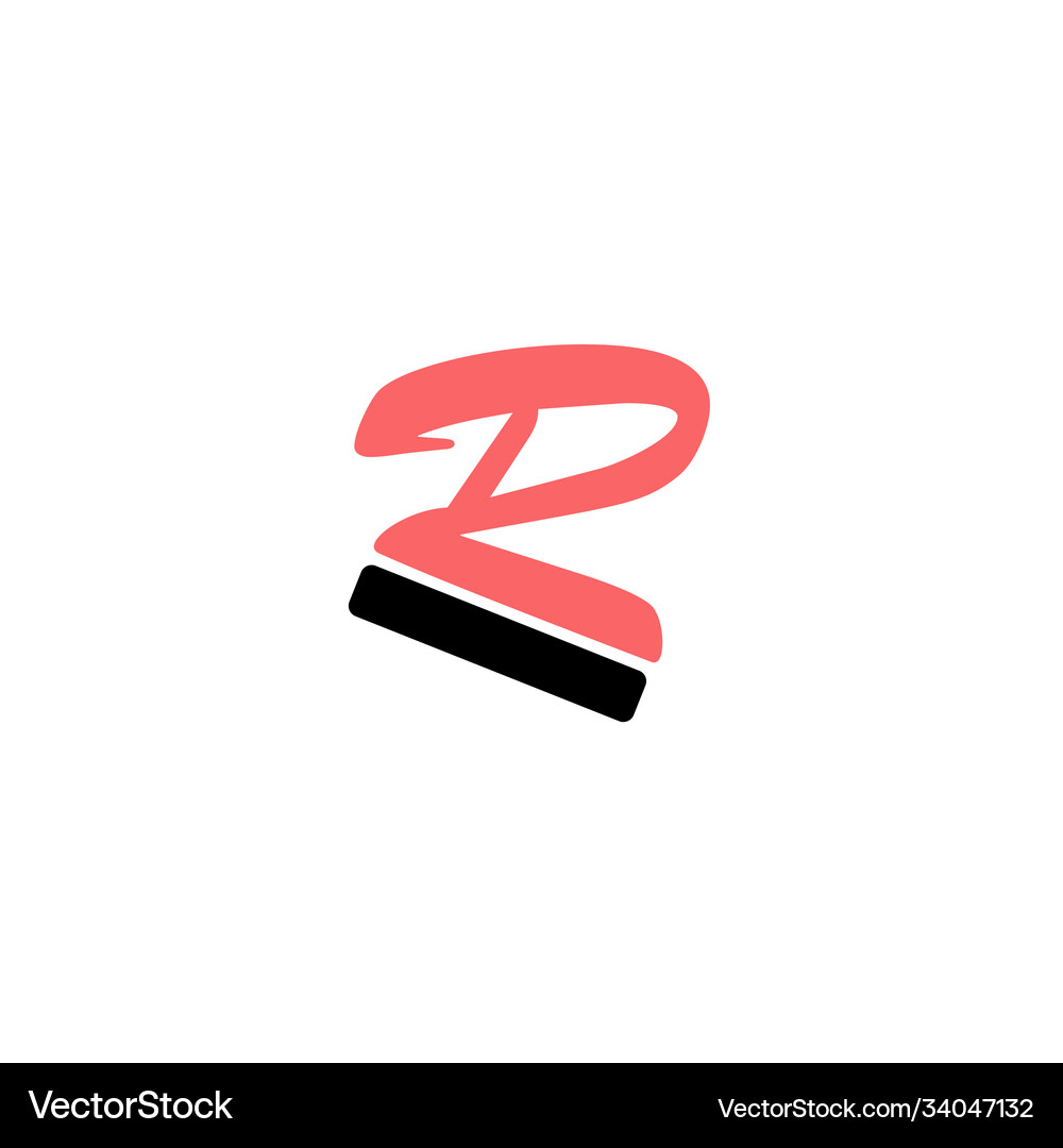 Creative and minimalist letter r logo design icon Vector Image