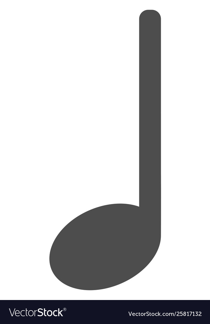 Flat musical note icon Royalty Free Vector Image