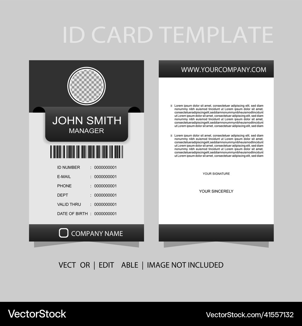Modern Identity Card Template Royalty Free Vector Image