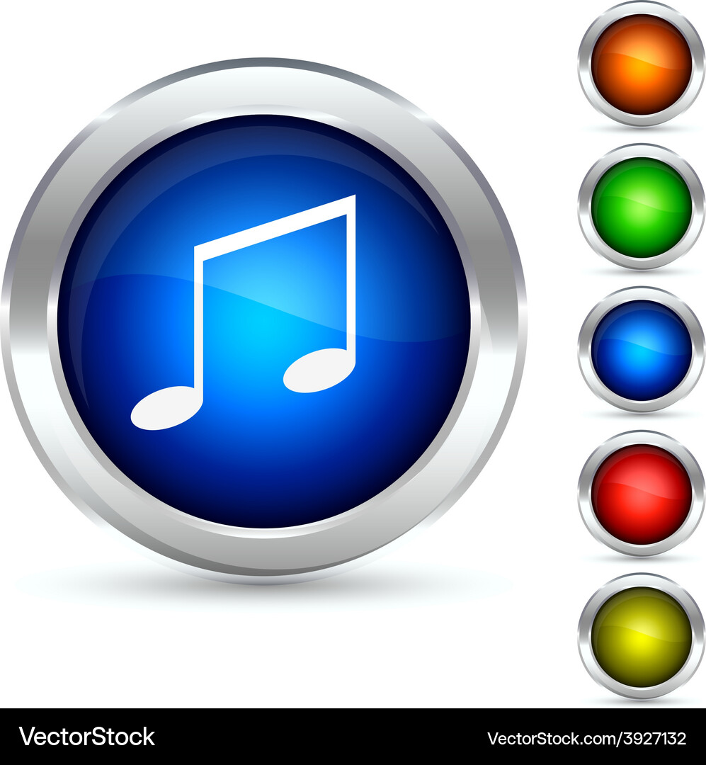 Music button Royalty Free Vector Image - VectorStock