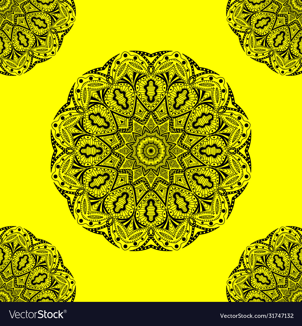 Pattern mandala decoration Royalty Free Vector Image