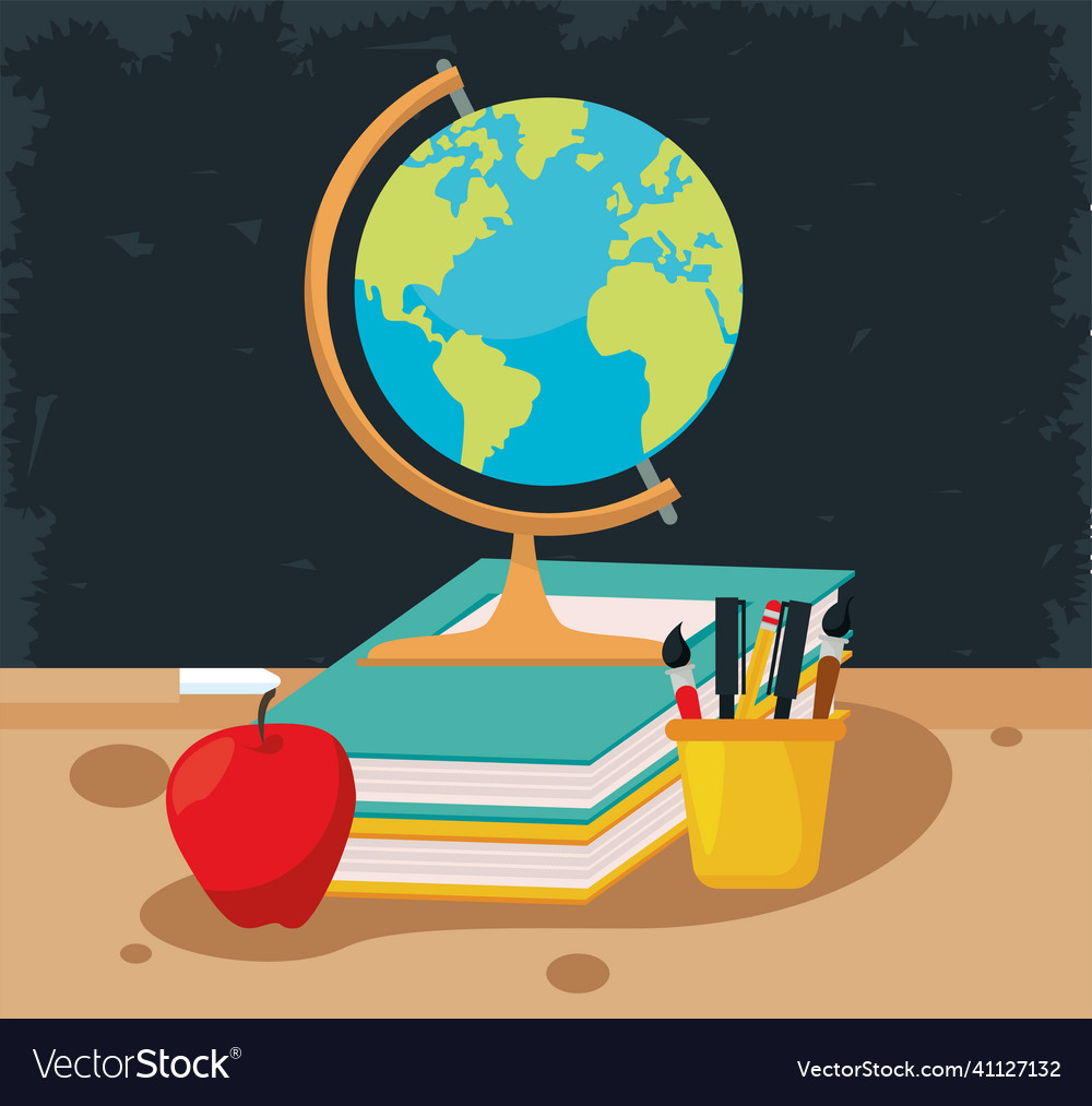 School world map Royalty Free Vector Image - VectorStock