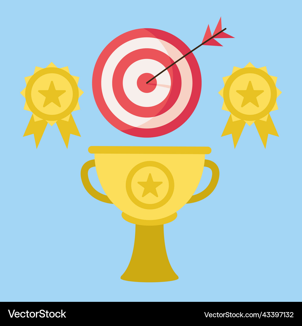 Set of achievement prizes Royalty Free Vector Image