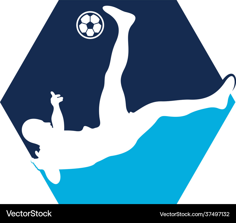 Soccer logo design creative football Royalty Free Vector