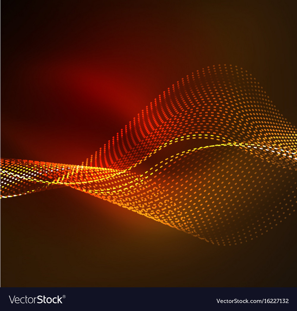 Wave particles background Royalty Free Vector Image