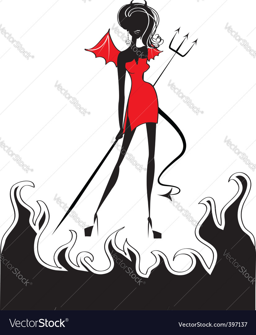Devil fire Royalty Free Vector Image - VectorStock