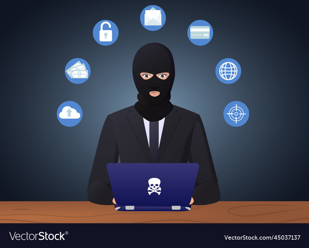 Hacker spy activity business concept Royalty Free Vector