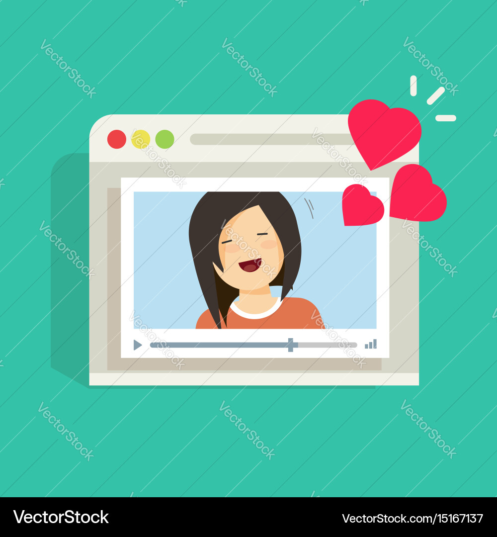 Online remote dating concept video communication Vector Image