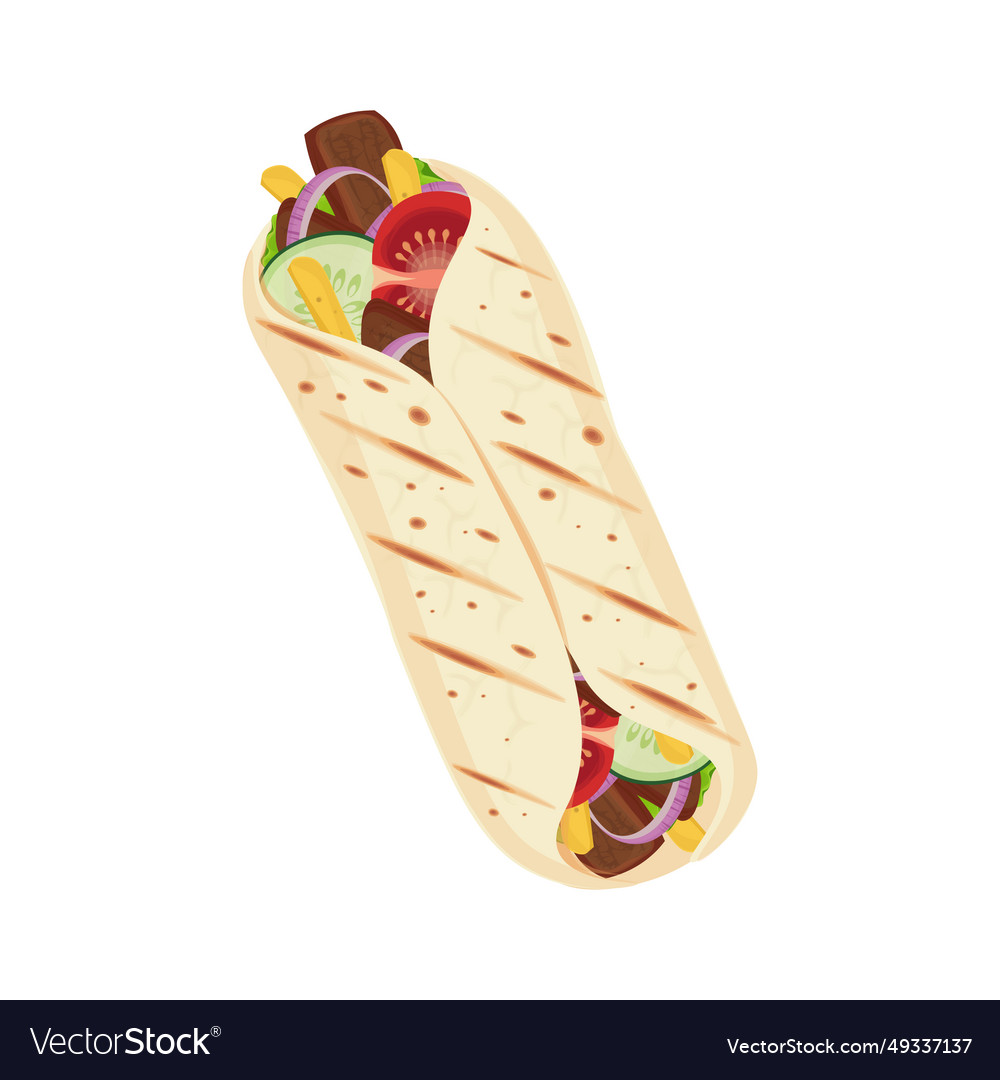 Simple shawarma Royalty Free Vector Image - VectorStock