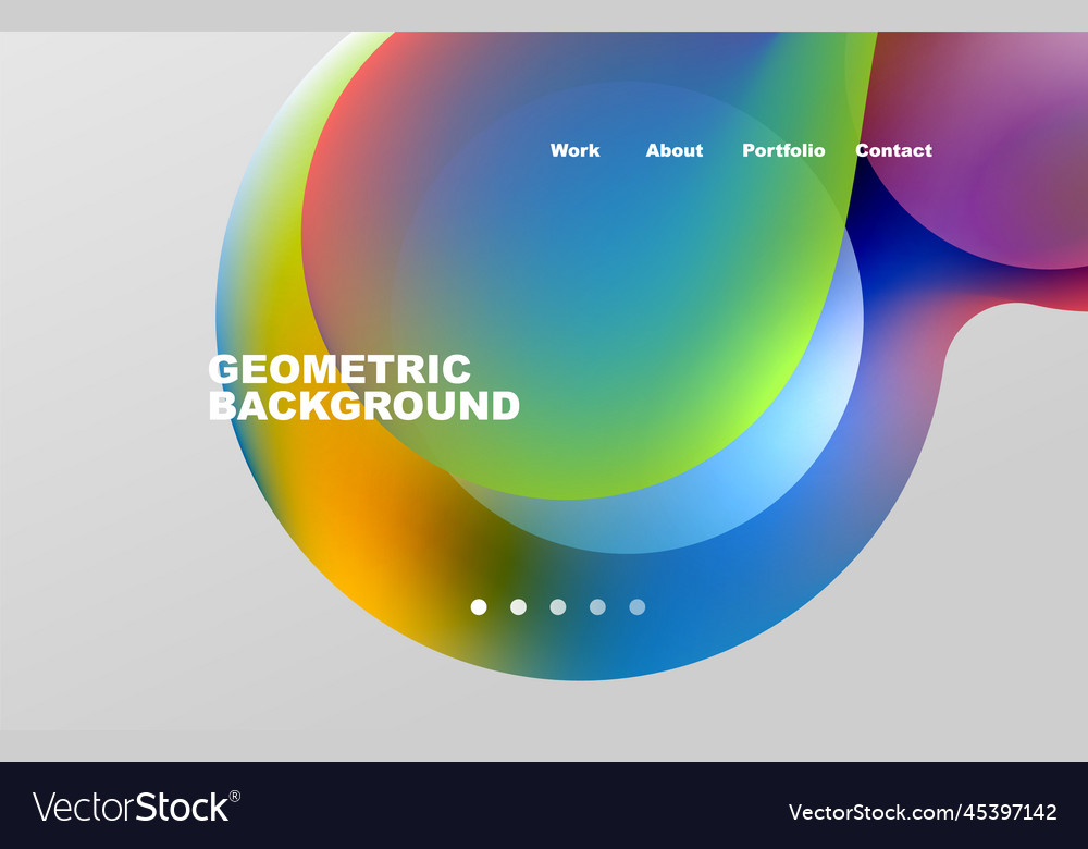 Abstract liquid background for your landing page Vector Image