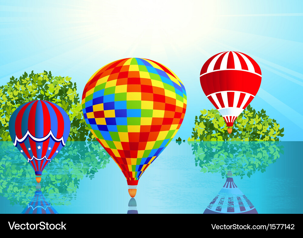 Air balloons Royalty Free Vector Image - VectorStock