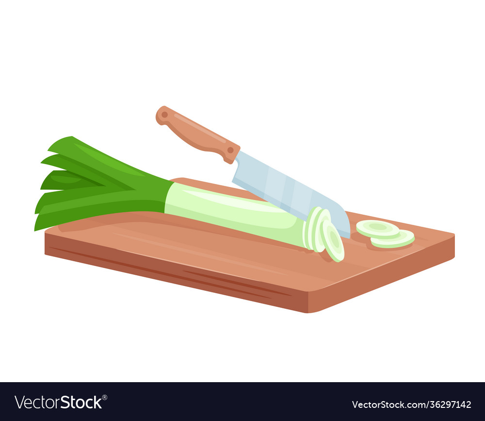 Cut leeks for cooking isometric fresh green leeks Vector Image Cut leeks for cooking isometric fresh green leeks Vector Image
