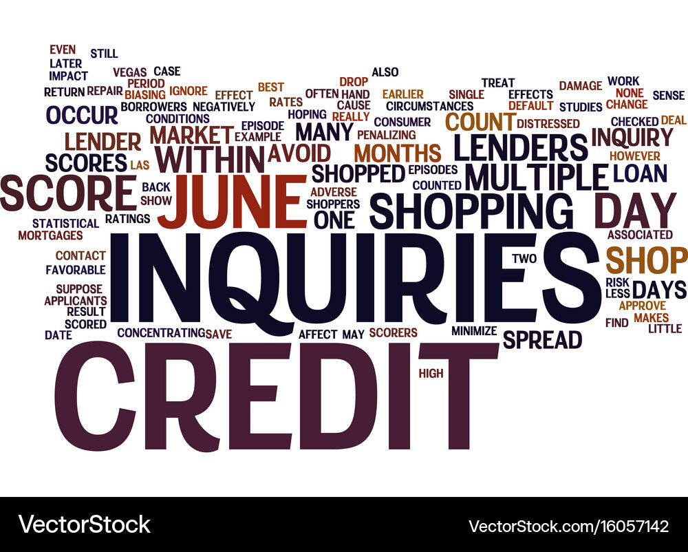 Effects of multiple credit inquiries on your Vector Image