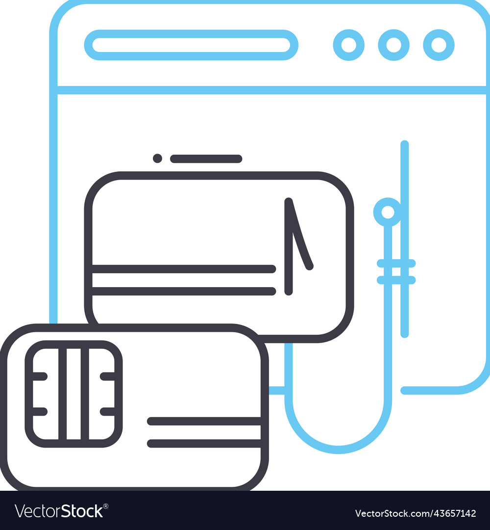 Internet fraud line icon outline symbol Royalty Free Vector Internet fraud line icon outline symbol Royalty Free Vector