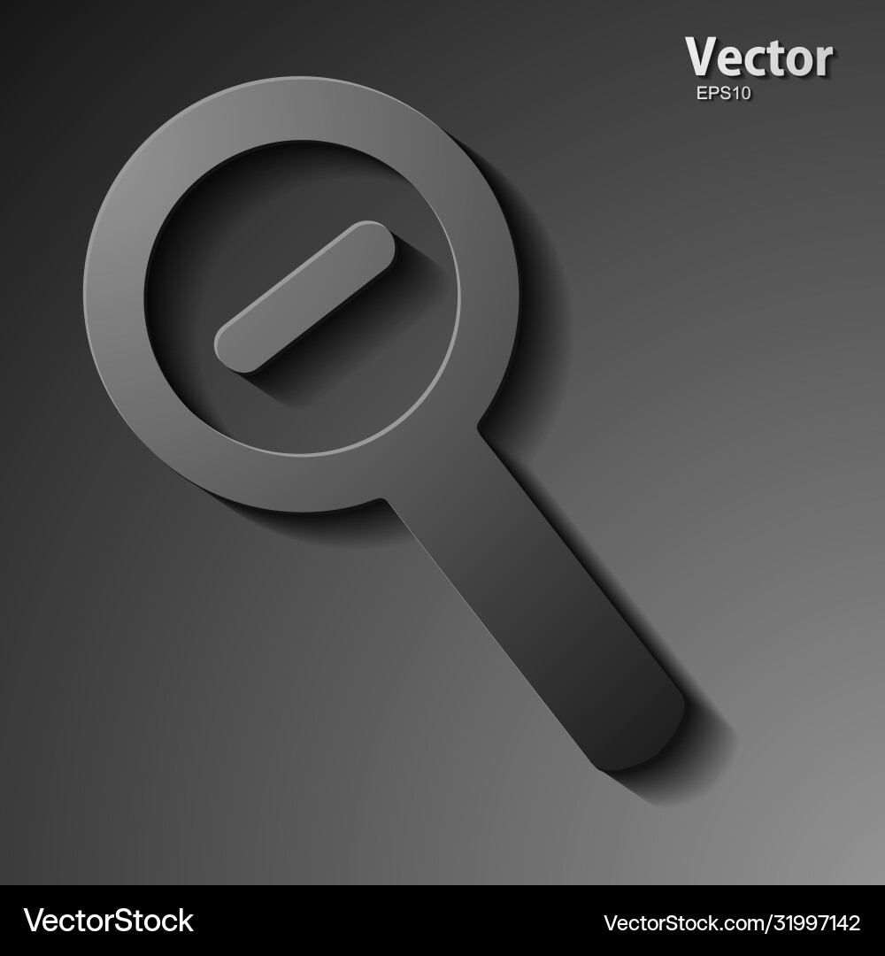 Magnifying glass icon no meshes only gradients Vector Image