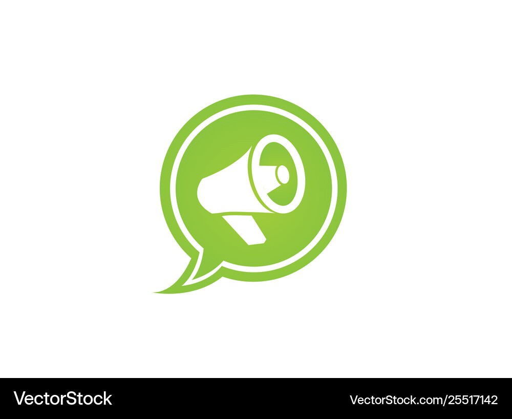 Megaphone and loudspeaker amplifier logo design Vector Image