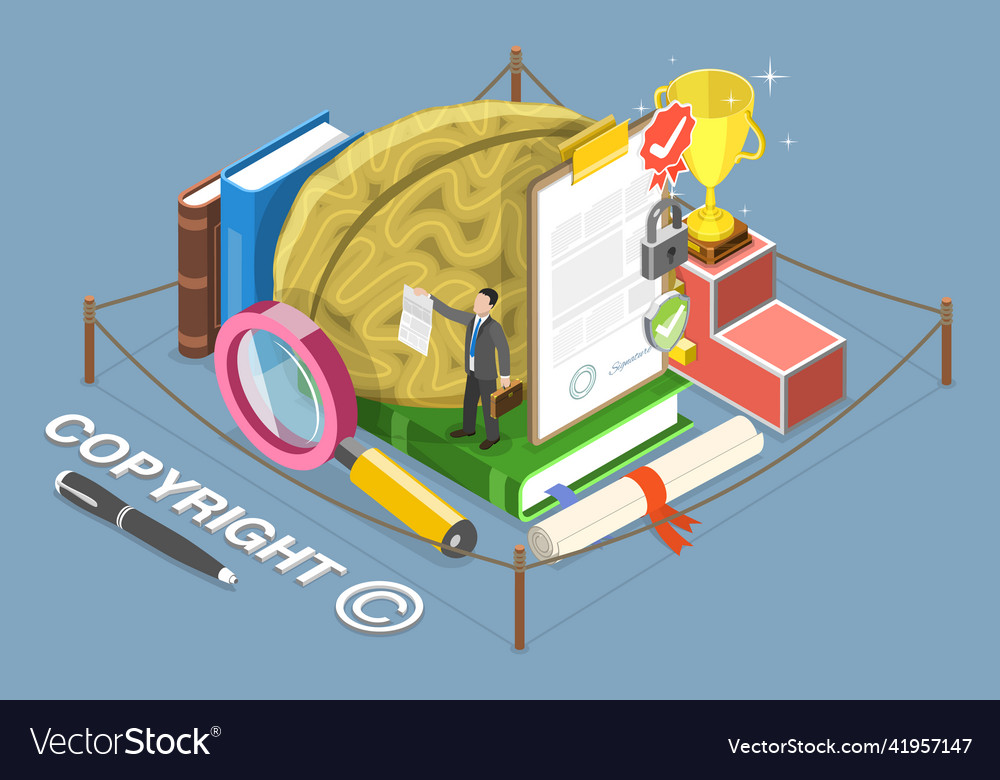 3d isometric flat conceptual Royalty Free Vector Image