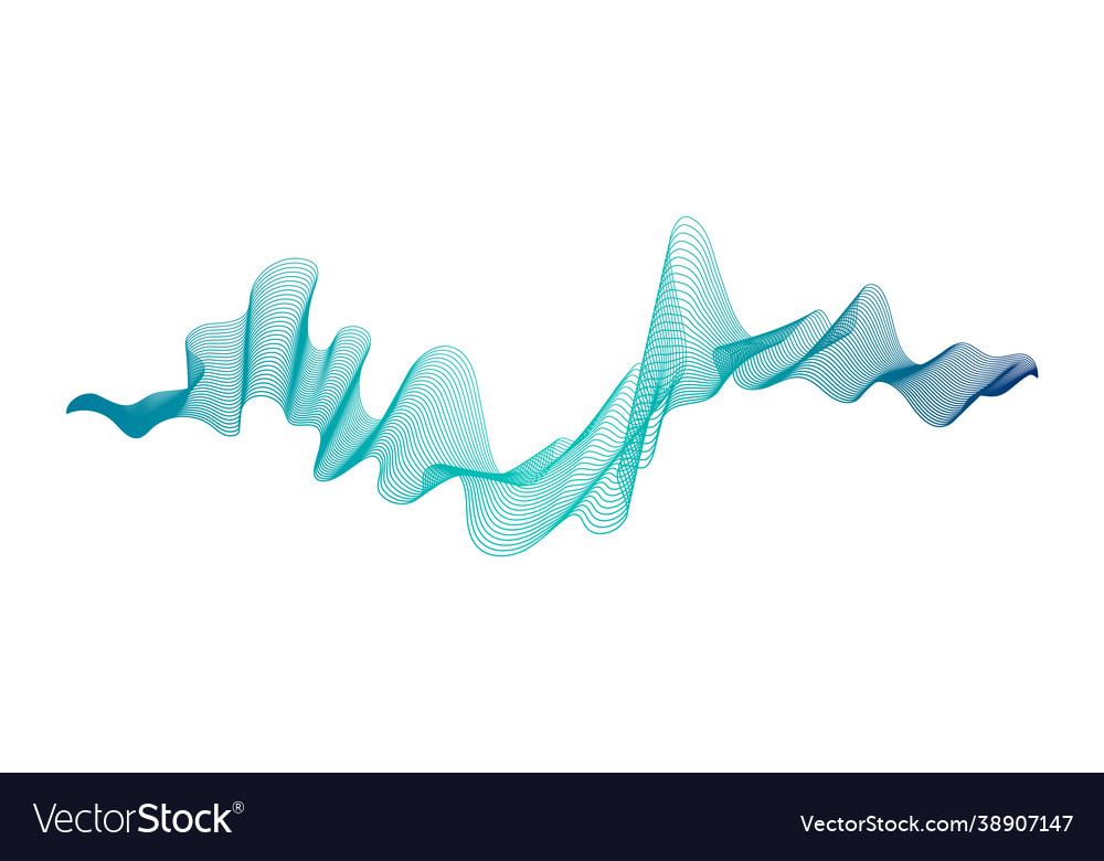 Abstract backdrop with wave gradient lines Vector Image