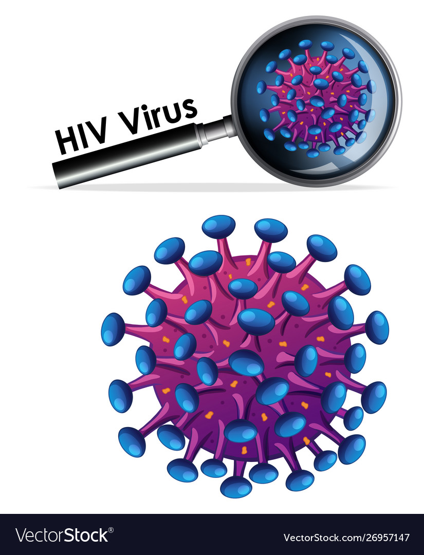 Close up isolated object virus hiv Royalty Free Vector Image Close up isolated object virus hiv Royalty Free Vector Image