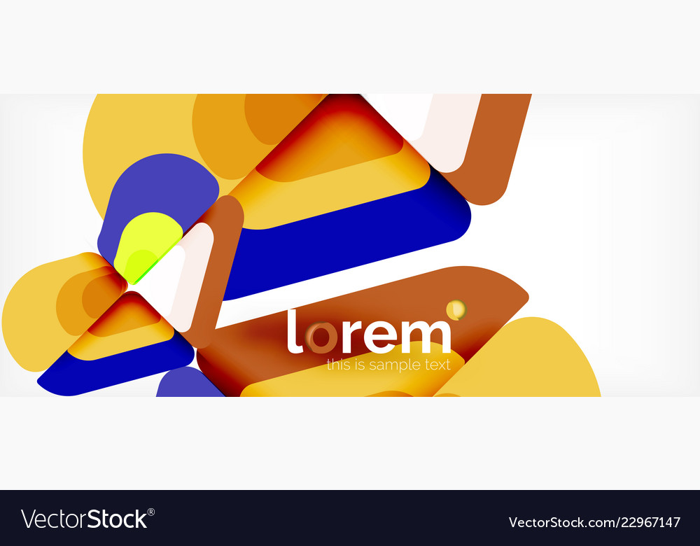 Colorful trendy geometric shapes background Vector Image