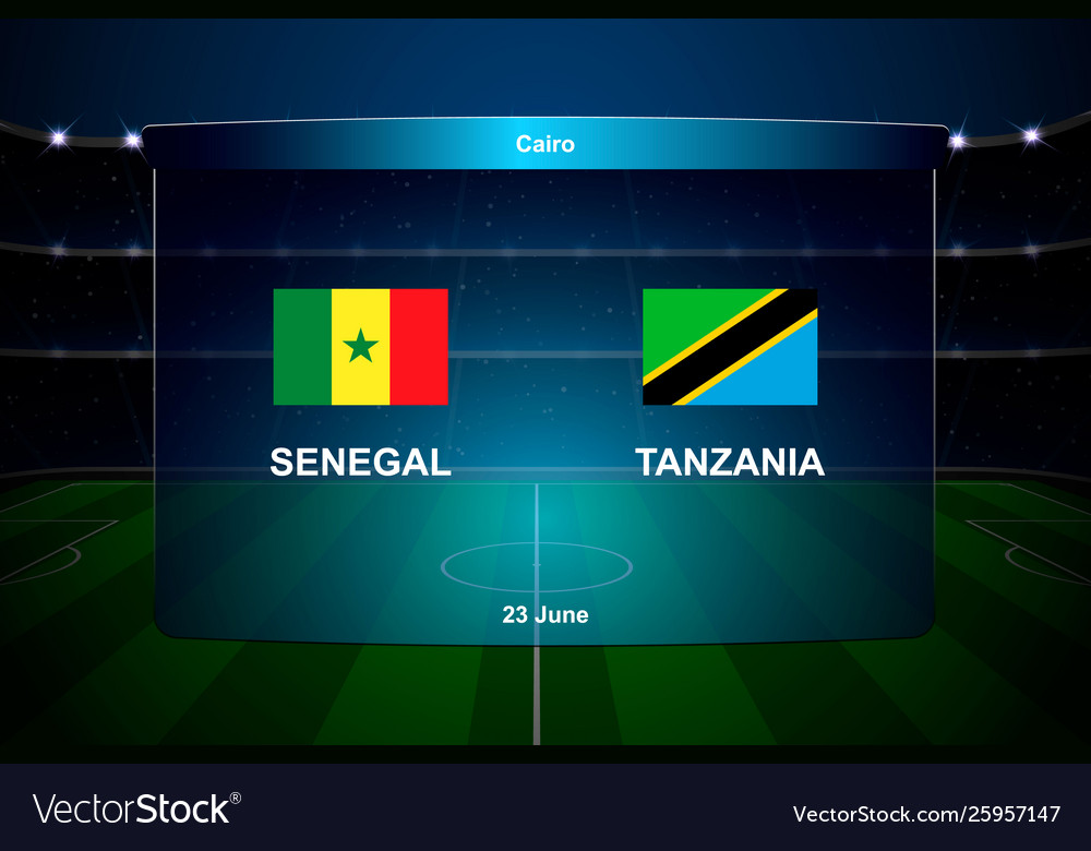 Football scoreboard broadcast graphic Royalty Free Vector