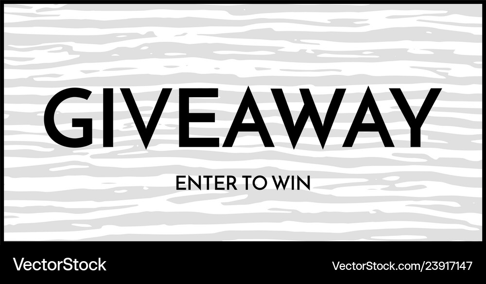 Giveaway banner template time for sign Royalty Free Vector