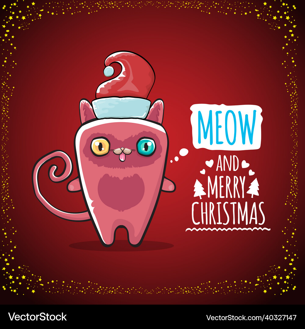 Merry christmas funky greeting card Royalty Free Vector