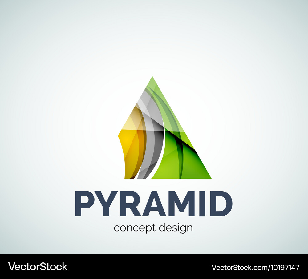 Pyramid logo business branding icon Royalty Free Vector