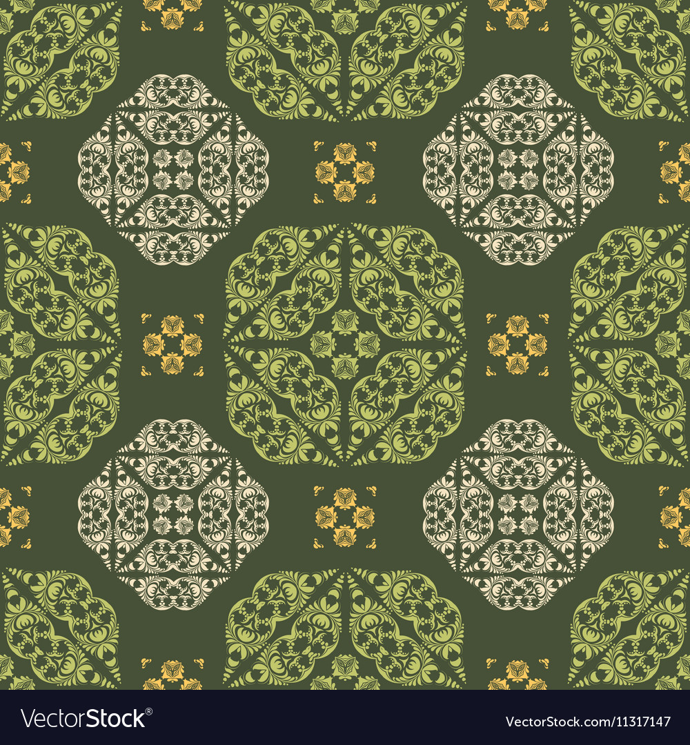 Seamless ornament pattern tile Royalty Free Vector Image