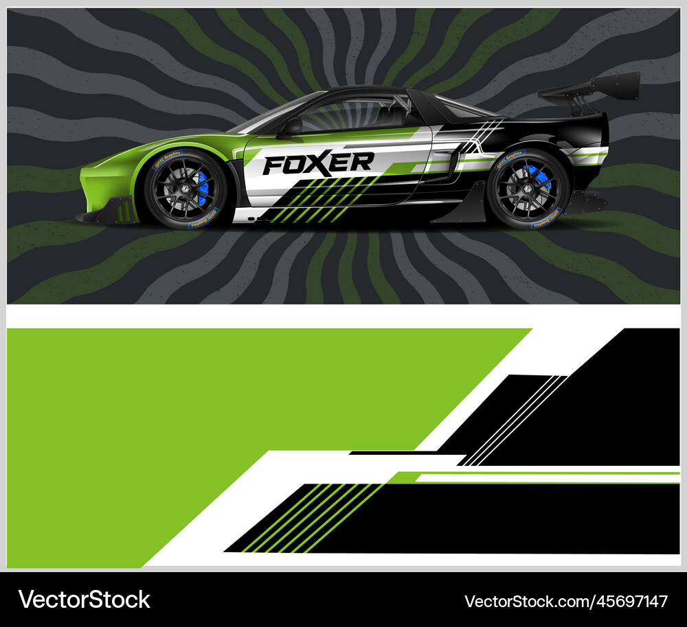 Vehicle vinyl wrap design for vinyl Royalty Free Vector