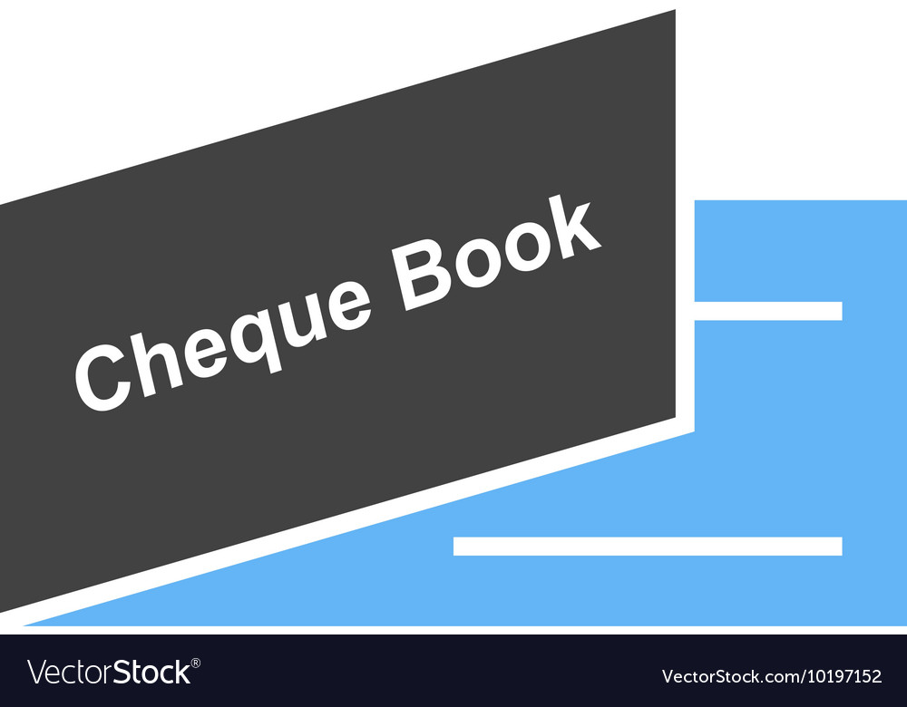 Cheque book Royalty Free Vector Image - VectorStock
