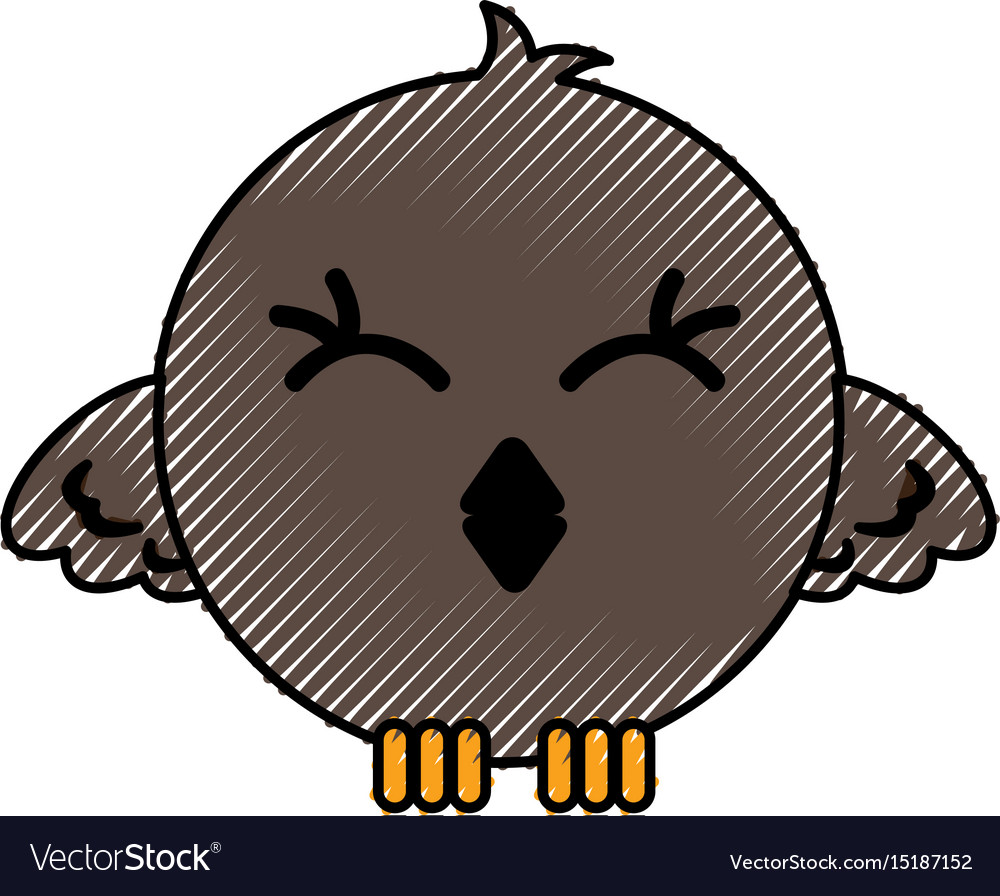 Cute bird expression comic Royalty Free Vector Image