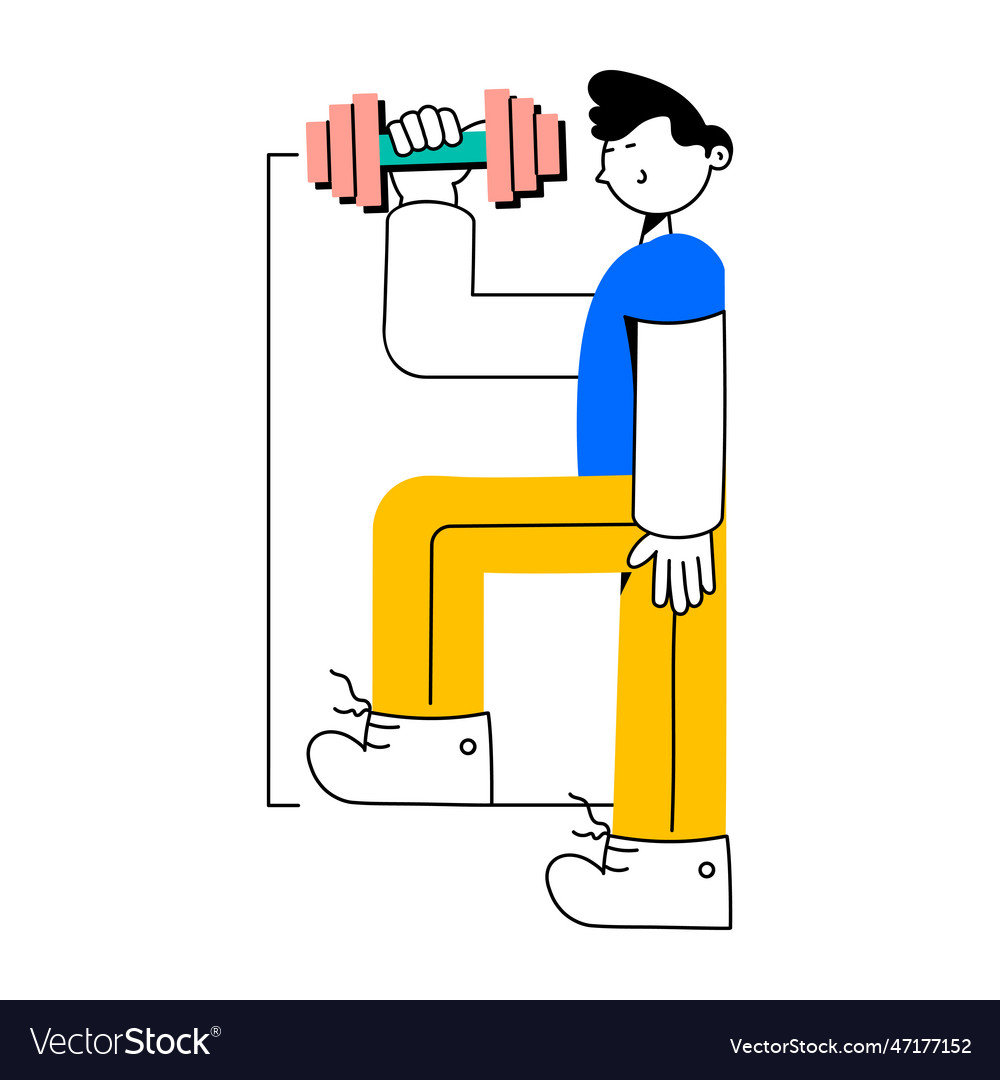Dumbbell exercise Royalty Free Vector Image - VectorStock
