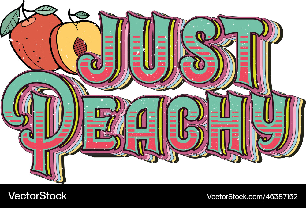 Just peachy retro png Royalty Free Vector Image