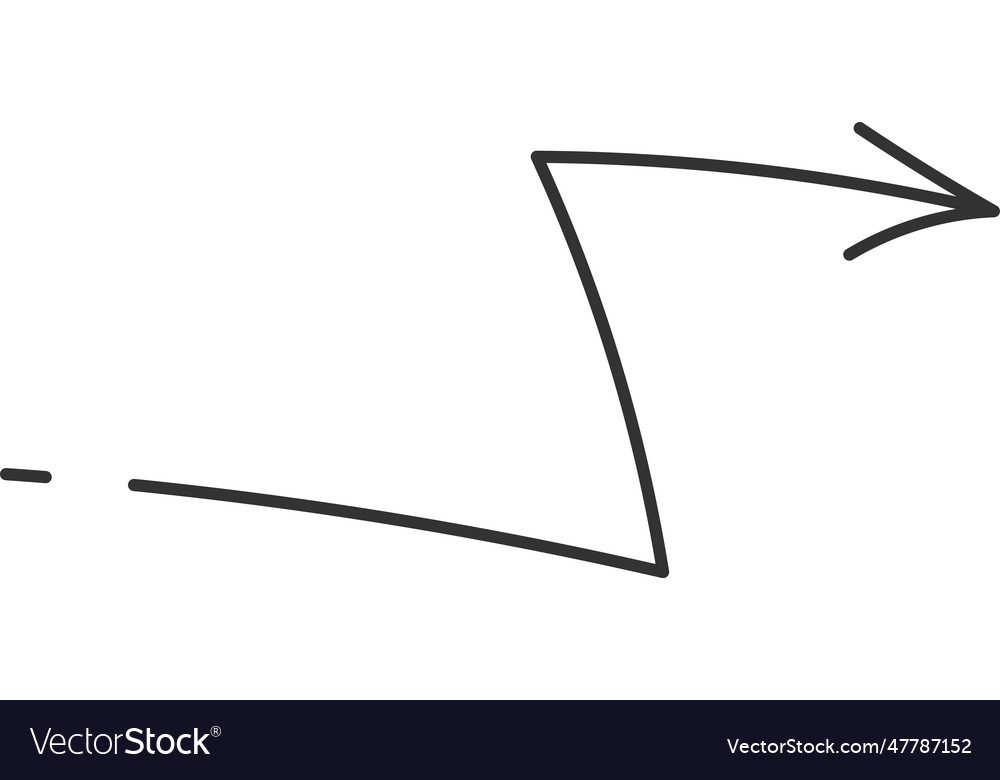 Lined arrow doodle Royalty Free Vector Image - VectorStock