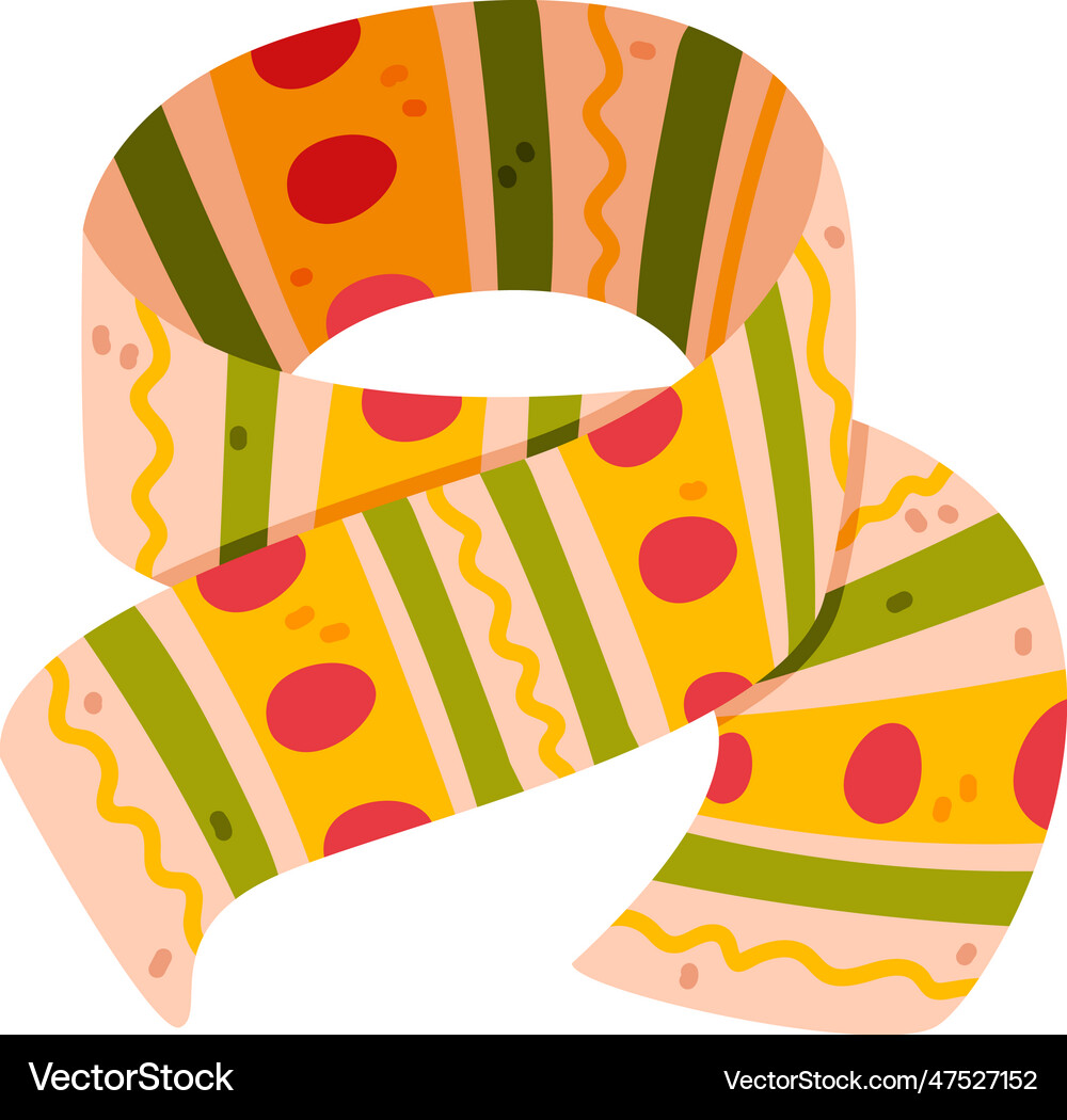 Long scarf as warm autumn clothes Royalty Free Vector Image