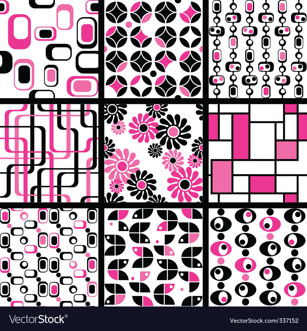 Modern seamless patterns Royalty Free Vector Image