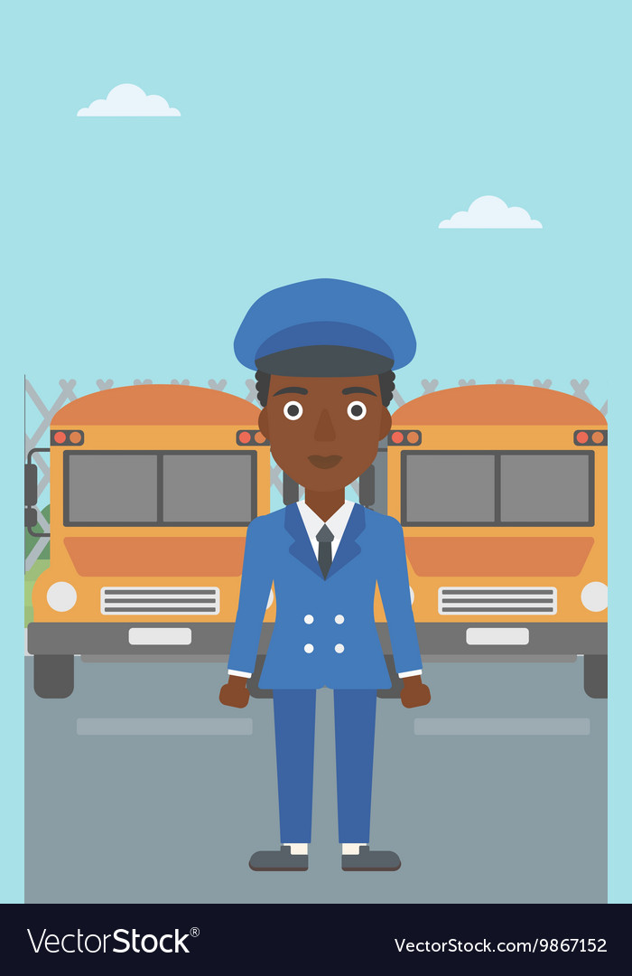 School bus driver Royalty Free Vector Image - VectorStock