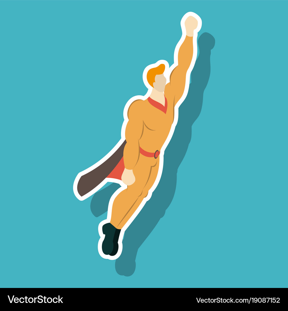 Superhero cartoon icon with superman Royalty Free Vector