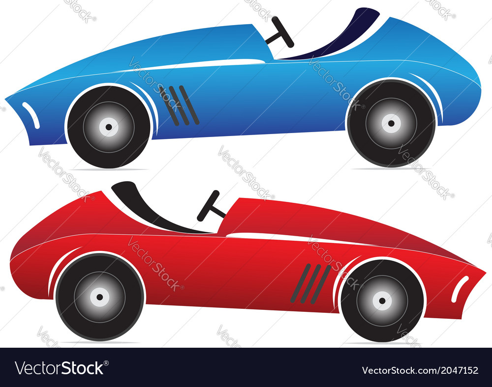 Toy racing cars Royalty Free Vector Image - VectorStock