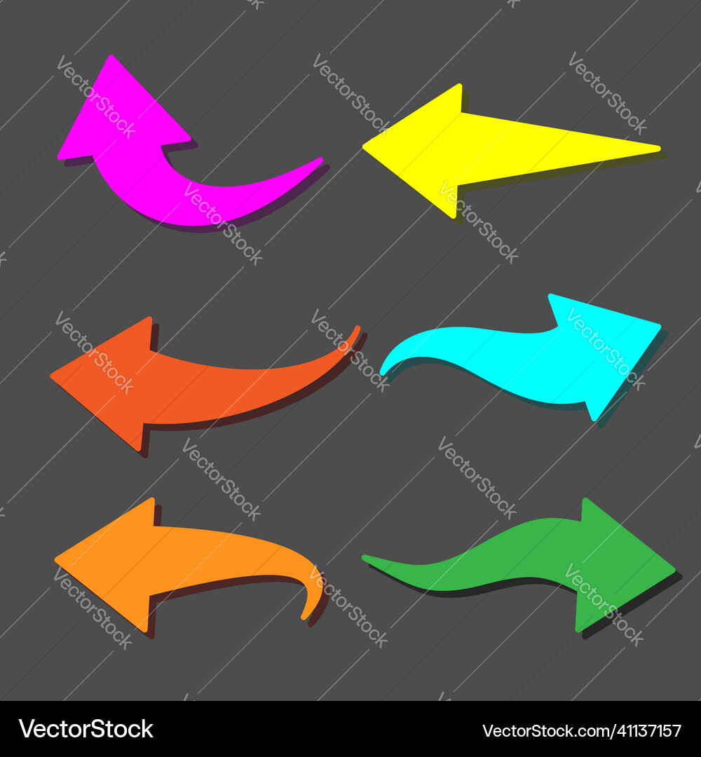 Arrow stickers Royalty Free Vector Image - VectorStock