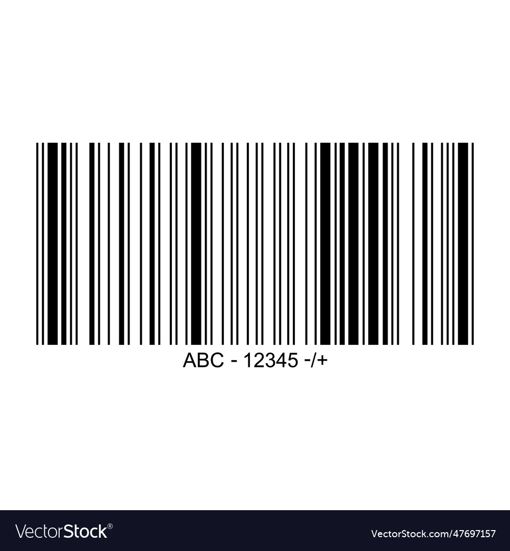 Barcode icon bar code label tag sticker Royalty Free Vector