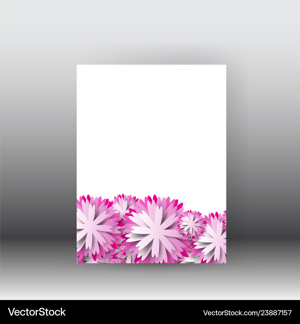 Brochure design background flyerfloral poster Vector Image