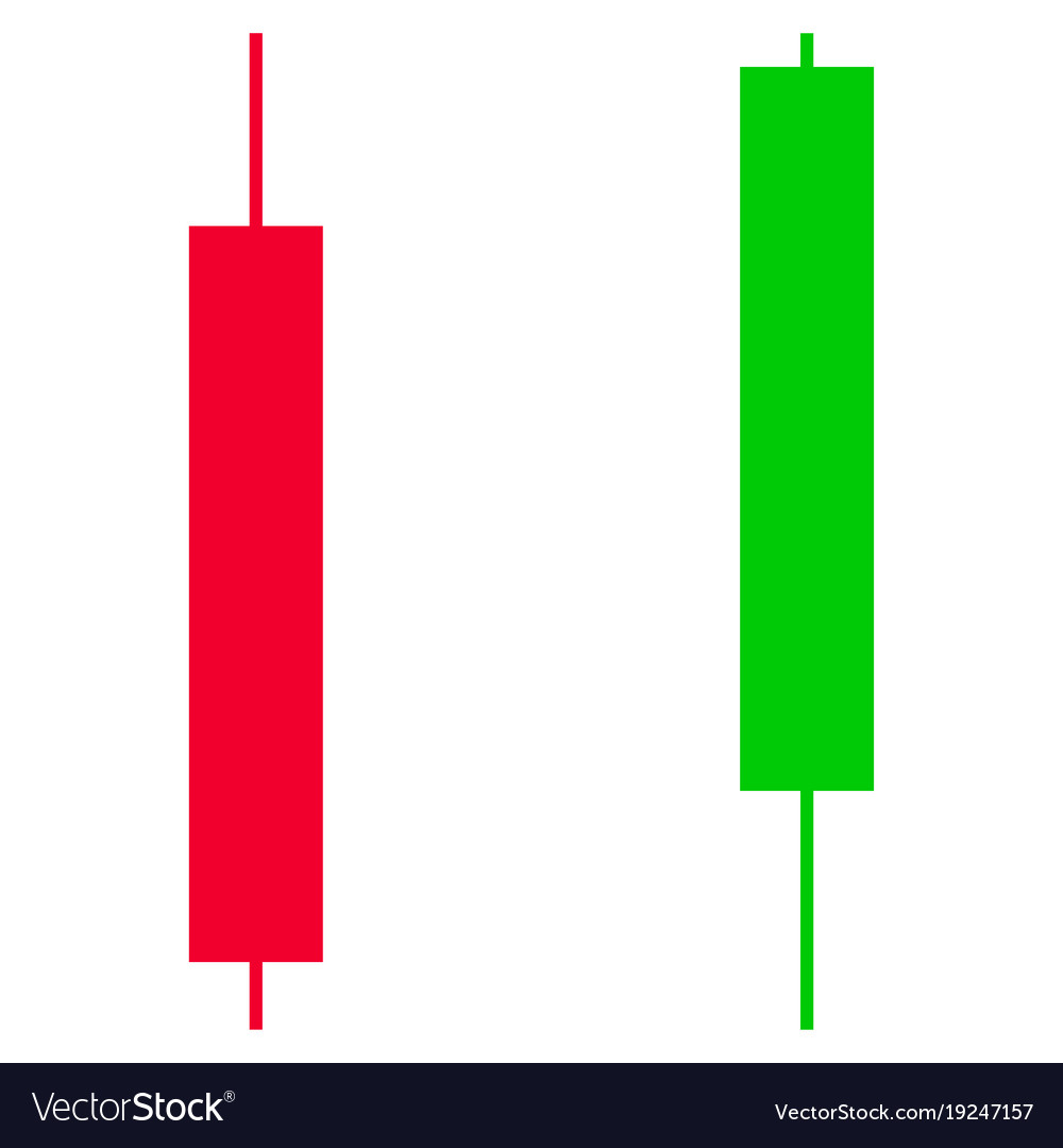 Candlesticks flat icon Royalty Free Vector Image