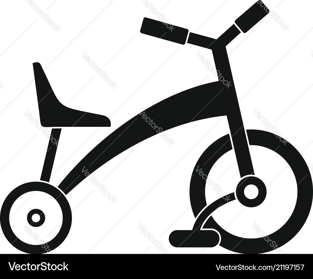 Children tricycle icon simple style Royalty Free Vector